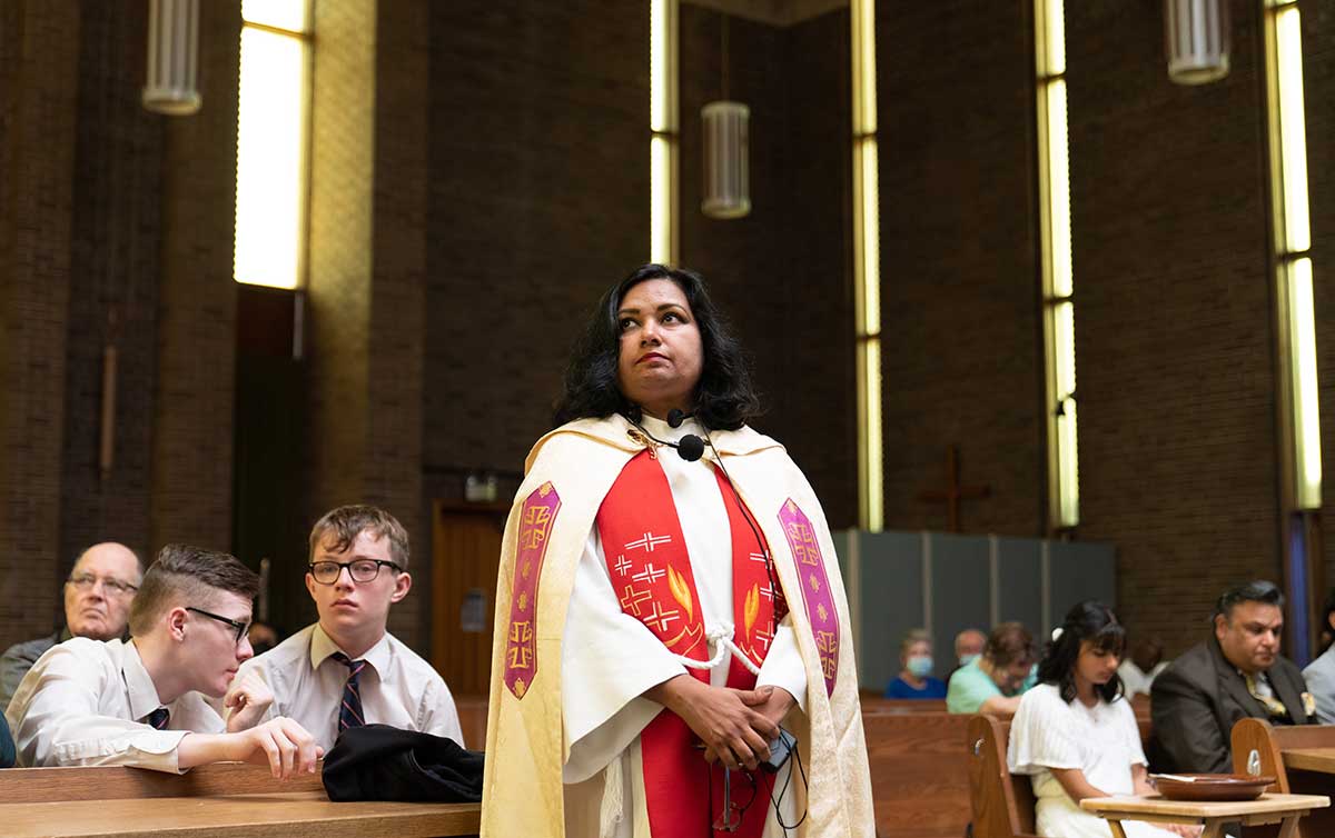 Janet Best, working tirelessly to get the shot - Montreal Anglican